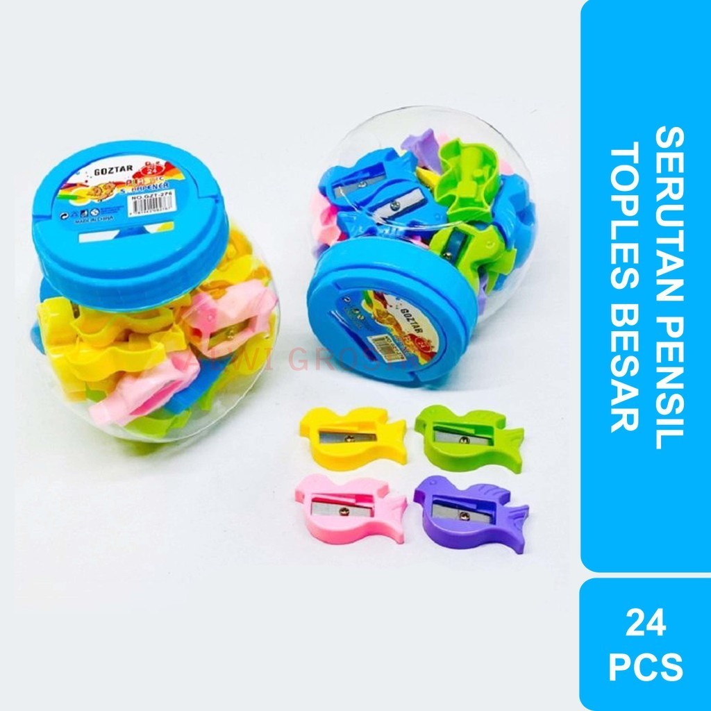 Jual RAUTAN KEROKAN PENSIL 1 TOPLES BESAR | ISI 24 PCS | Shopee Indonesia