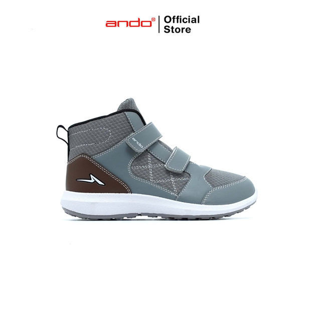 Jual Ando Official Sepatu Sneakers Erlang V Anak - Abu-Abu/Hitam ...