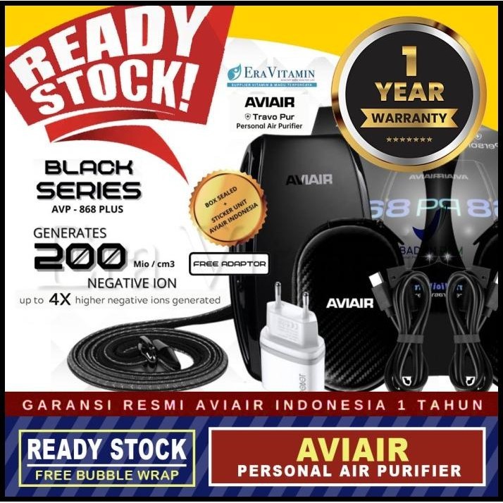 Jual Travopur Aviair Black Avp 868 Plus - 200 Juta Ion (Ring & Strap Ori) | Shopee Indonesia