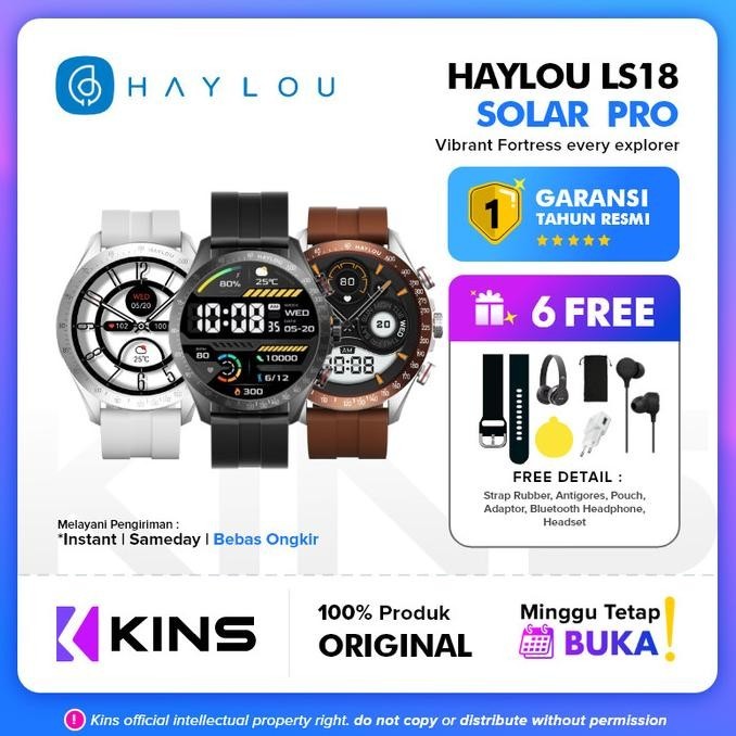 Jual Haylou Solar Pro LS18 Smartwatch Canggih dengan fitur AOD ip68 ...