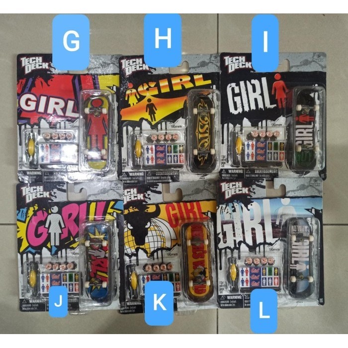 Jual Tech Deck Fingerboard GIRL SERIES - Finger Skate board - GIRLS E ...