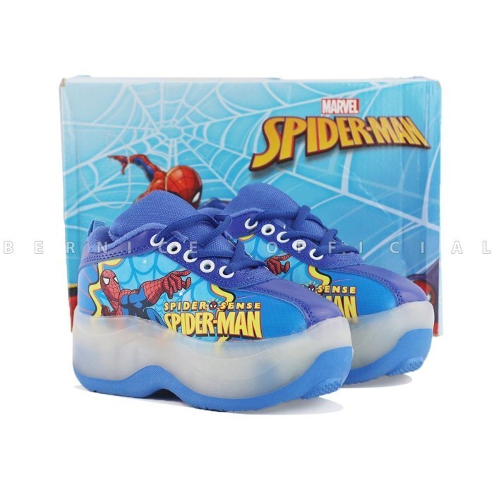 Jual SEPATU Roda Anak Original Roda 4 Karakter Spiderman - Biru K01 ...