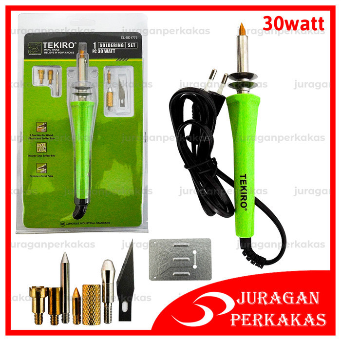 Jual Tekiro Solder Listrik Set 3 Fungsi Alat Patri Soldering Iron El ...
