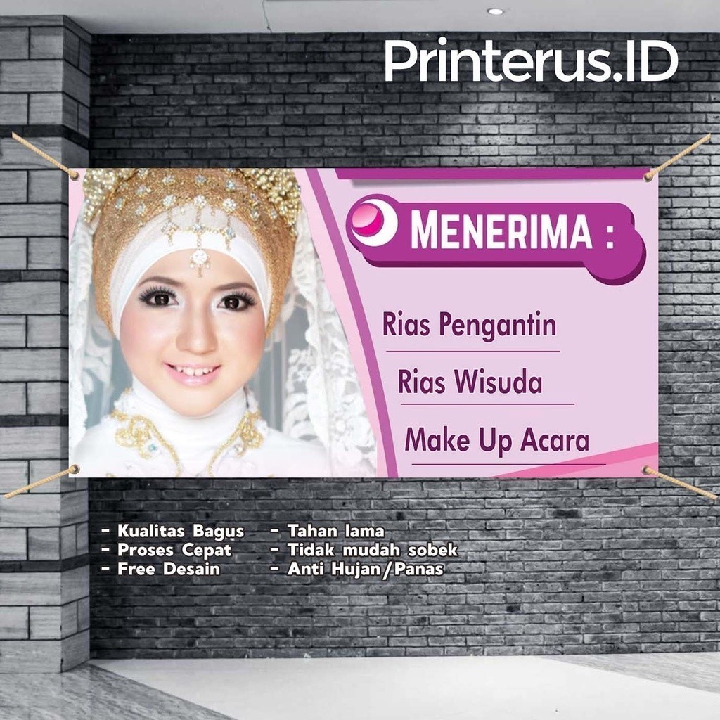 Jual spanduk banner rias pengantin murah 2x1m bisa Bayar COD | Shopee ...