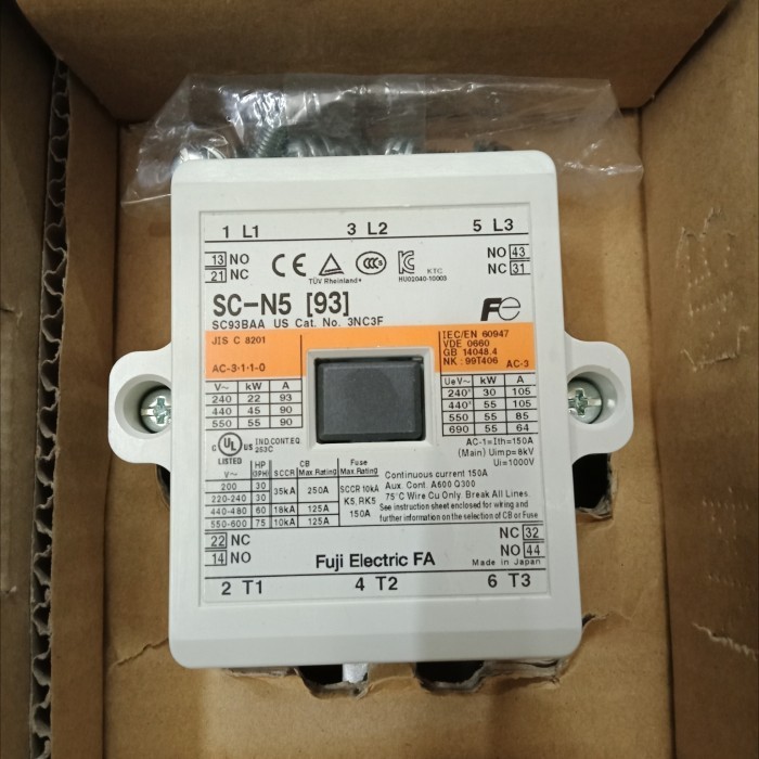 Jual Fuji Magnetic Contactor / Kontaktor Sc-N5 220Vac Original Japan ...