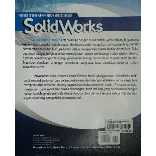Jual [Promo] Buku Proses Desain Elemen Mesin Menggunakan Solidworks ...