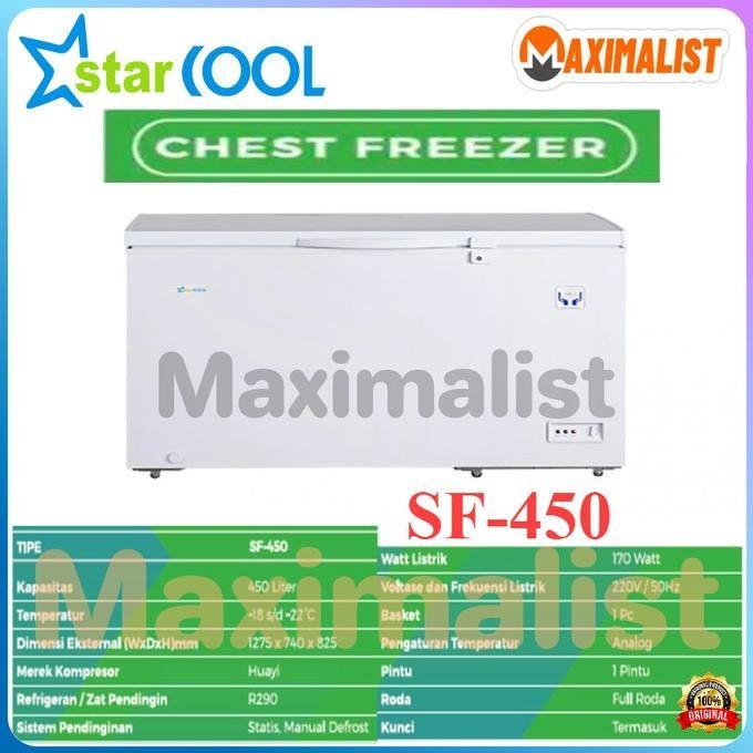 Jual [Garansi] Starcool Sf-450 Chest Freezer Box / Peti Pembeku / Box Pendingin | Shopee Indonesia