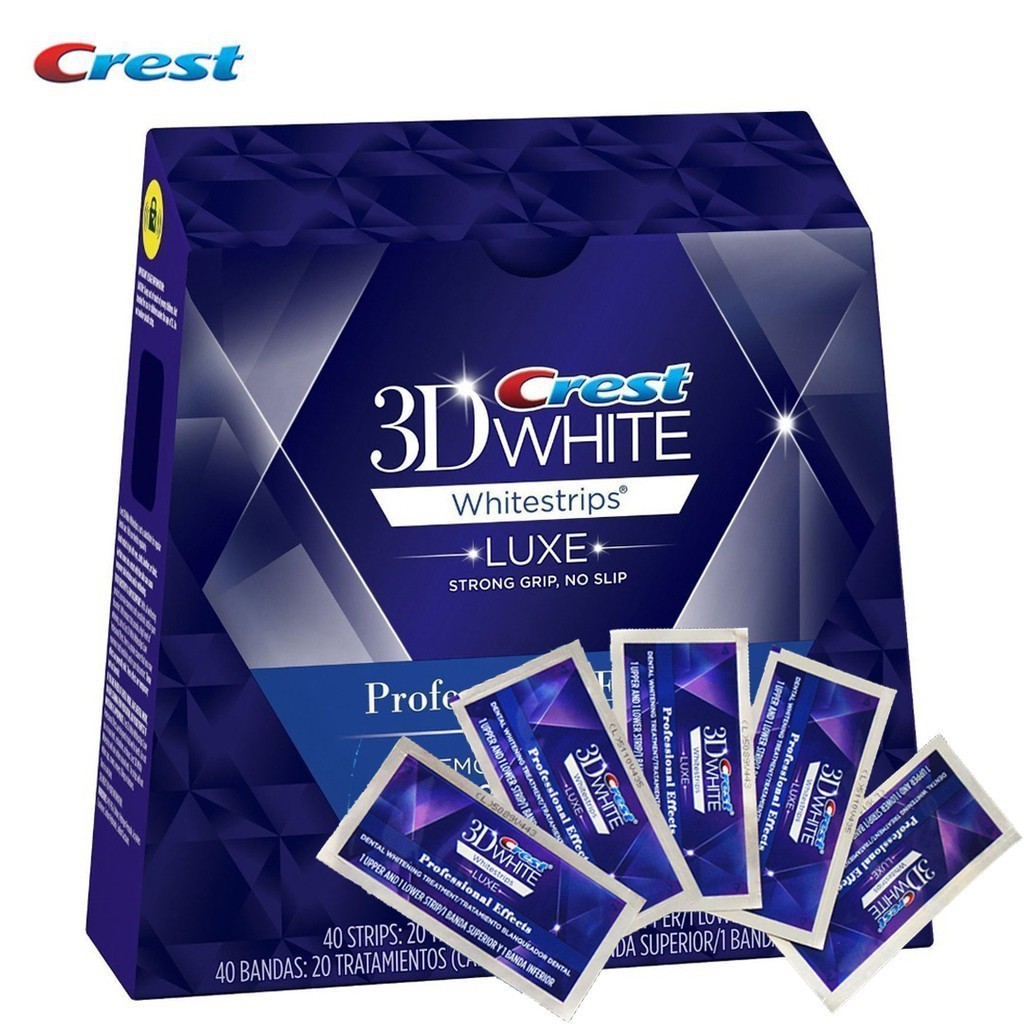 Jual Crest 3D White Strips Pemutih Efek Profesional Luxe | Shopee Indonesia