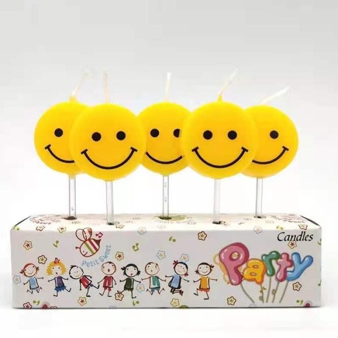 Jual Lilin Ulang Tahun Birthday Party Candles Ultah Motif SMILE ...