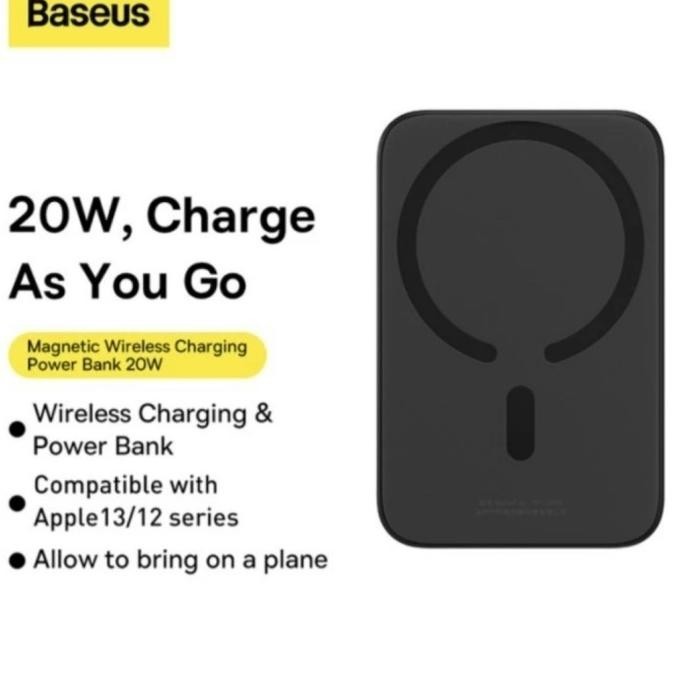 Jual Baseus Wireless Power Bank Magnetic Magsafe 20W Fast Charging ...