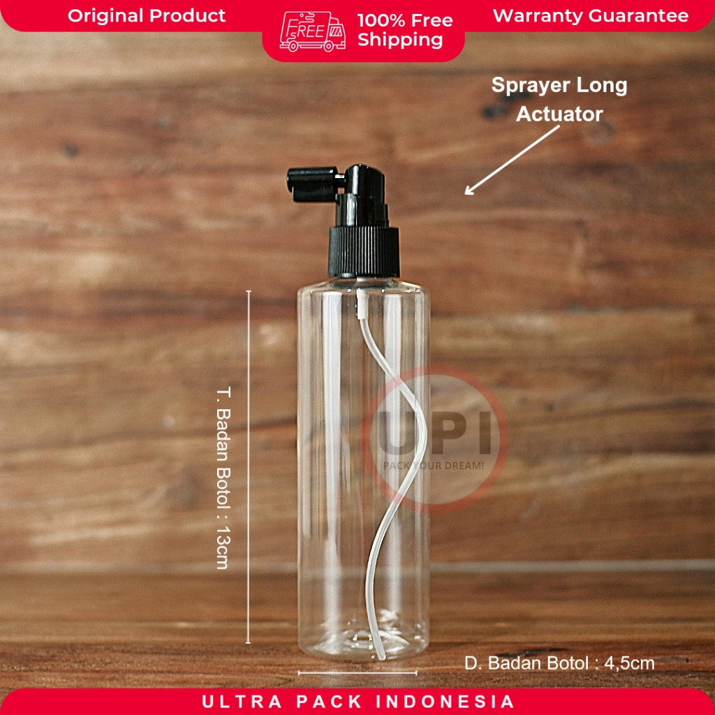 Jual KEMASAN BOTOL NOZZLE SPRAY - BOTOL PET RF 200ML CLEAR + SPRAYER ...
