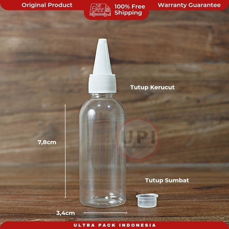 Jual KEMASAN BOTOL TETES LIKUID FOOD GRADE - BOTOL PET BR 60ML CLEAR ...