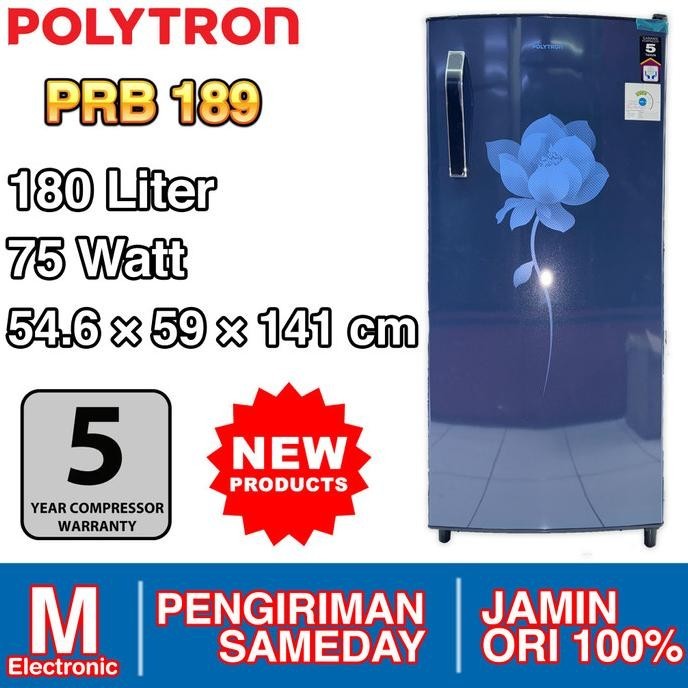 Jual Baru!! Polytron Kulkas 1 Pintu Beauty Metal Door 180 Liter Prb 189 ...