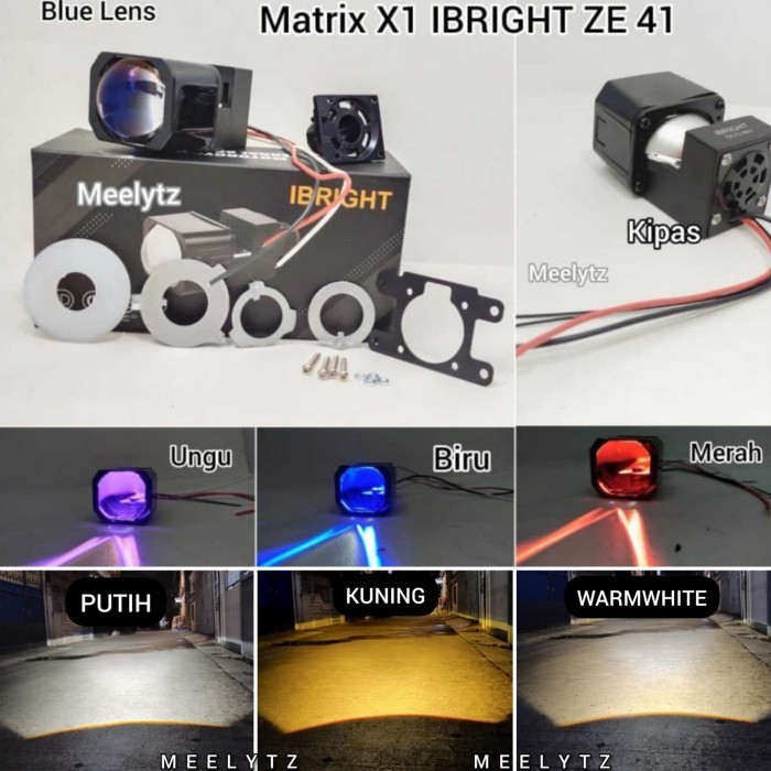 Jual Projector Biled ZE41 Premium Biled Matrix X1 IBRIGHT Plus Devil ...