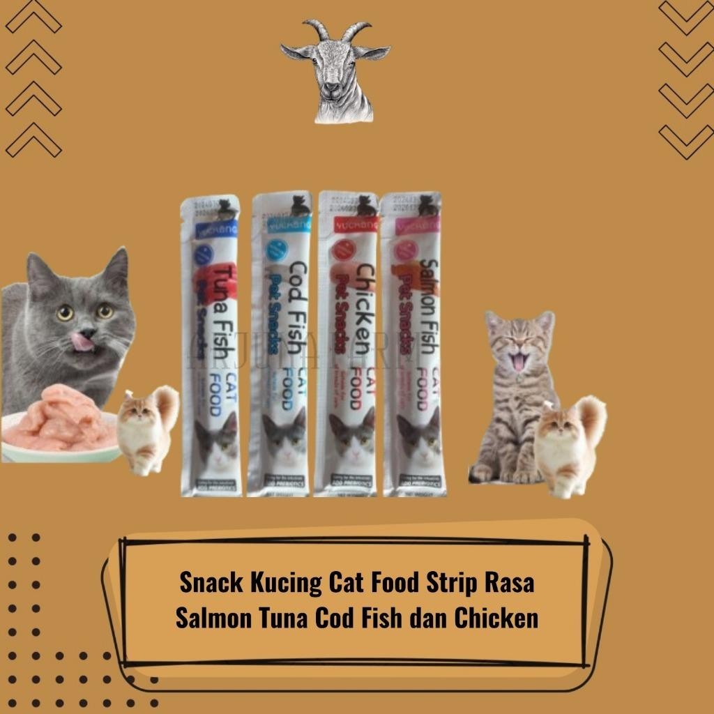Jual Cat Food Snack Rasa Salmon Tuna Cod Fish & Chicken 15g Sachet Farm ...