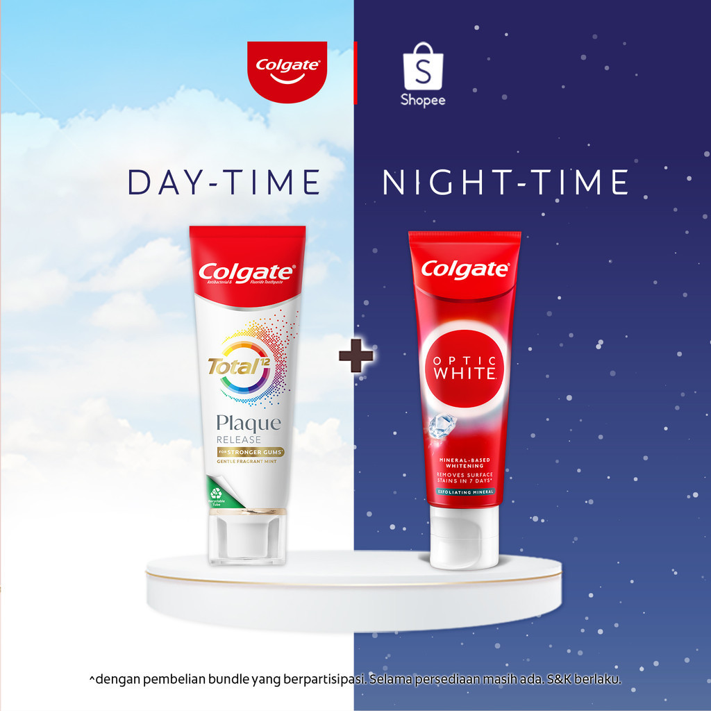 Jual Paket Day & Night Oral Care 7 (Colgate Total Plaque Release Gentle ...