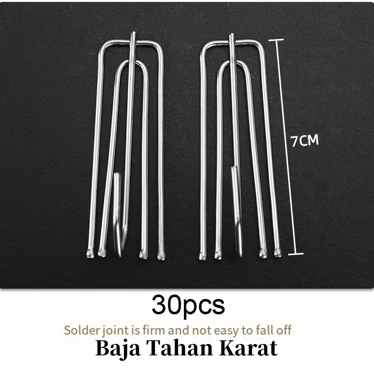 Jual 30 PCS Universal Besi Pengait Gorden Hook Hordeng Proses Galvanis Kait Lima Cakar | Shopee ...