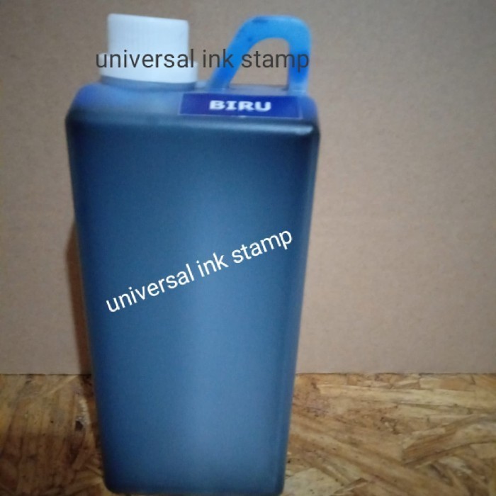 Jual tinta stempel flash otomatis 1 liter warna BIRU | Shopee Indonesia