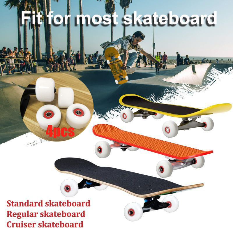 Jual 4pcs Roda Skateboard Dengan Bearing Wheels Skateboard Blank ...