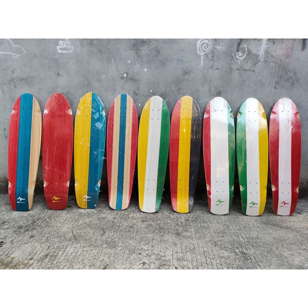 Jual Surf Skate Dek Alam Bambu Kayu Kosong Cruiser Skateboard Kosong ...