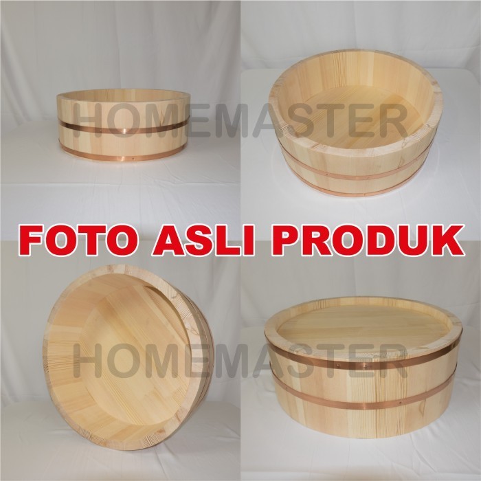 Jual Baskom/Bowl/Baki Hangiri Bambu/Bamboo Sushi Rice/Nasi Jepang 40cm ...