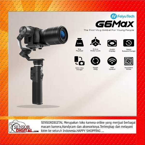 Jual Feiyu G6 Max - 3-Axis Usb Cable And Wi-Fi Control Stabilized Gimbal | Shopee Indonesia