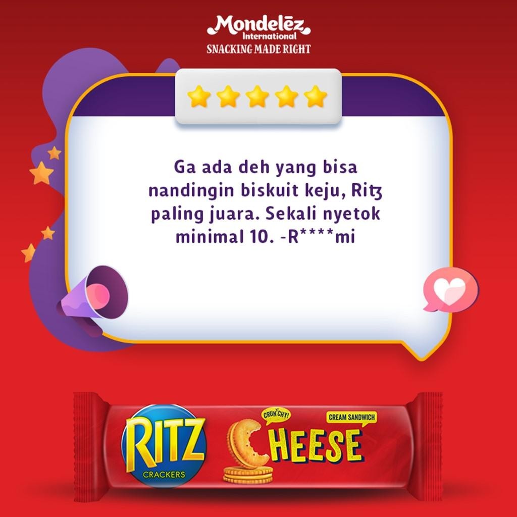 Jual Ritz Sandwich Biskuit Rasa Keju 91gr - Triple Pack | Shopee Indonesia