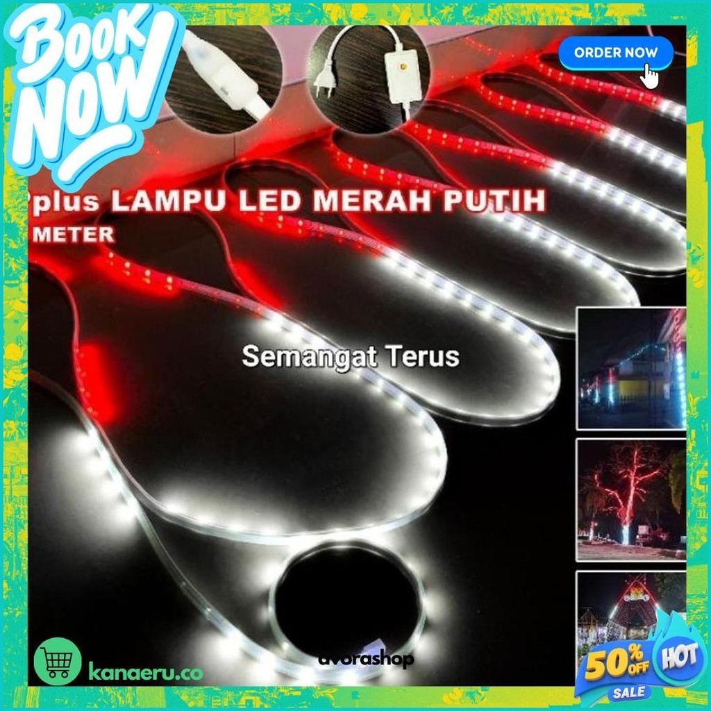 Jual Lampu Strip Merah Putih /Lampu Hias 17 Agustus/ Lampu Merah Putih ...