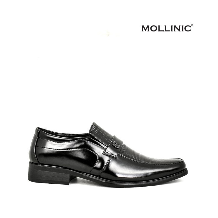 Jual Mollinic Sepatu Pantofel Pria Men Formal Shoes Black Classic ...
