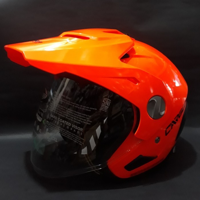 Jual Helm Cargloss Former Solid Black Dof Gold Helm Semi Cross | Shopee ...