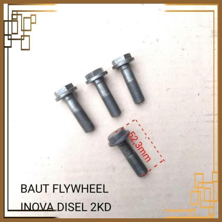 Jual [PMT] Baut Bolt Flywheel Roda Gila Toyota Innova Diesel/Fortuner ...