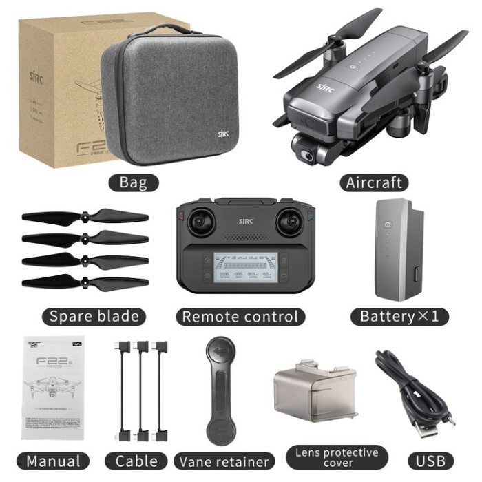 Jual Sjrc F22S Pro Gps Drone 2-Axis Gimbal 4K 3.5Km 35 Min Rc ...