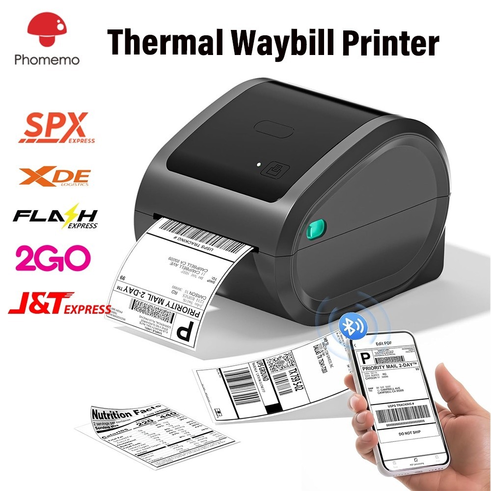 Jual Phomemo D520-BT Thermal Waybill Printer A6 USB + Bluetooth AWB ...