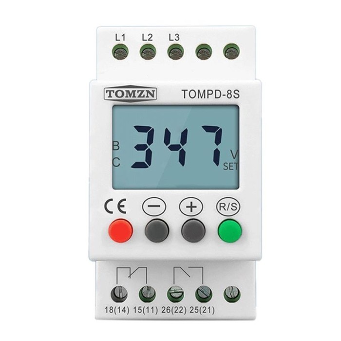 Jual TOMPD-8S Over Under Voltage and Phase Failure Relay Harga Promo ...