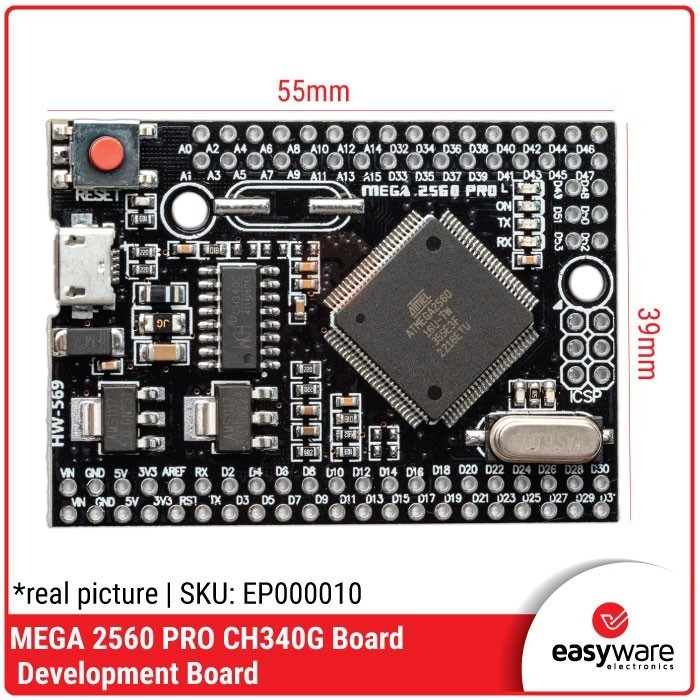 Jual NEW SERIES MEGA 2560 PRO EMBED CH340G ATMEGA2560-16AU ARDUINO MEGA ...