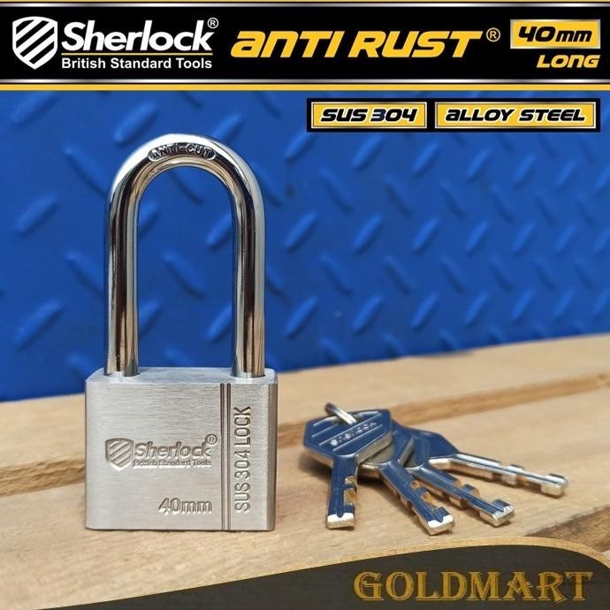 Jual Gembok Sherlock Anti Rust 40Mm Panjang Stainless Steel 304 Anti ...