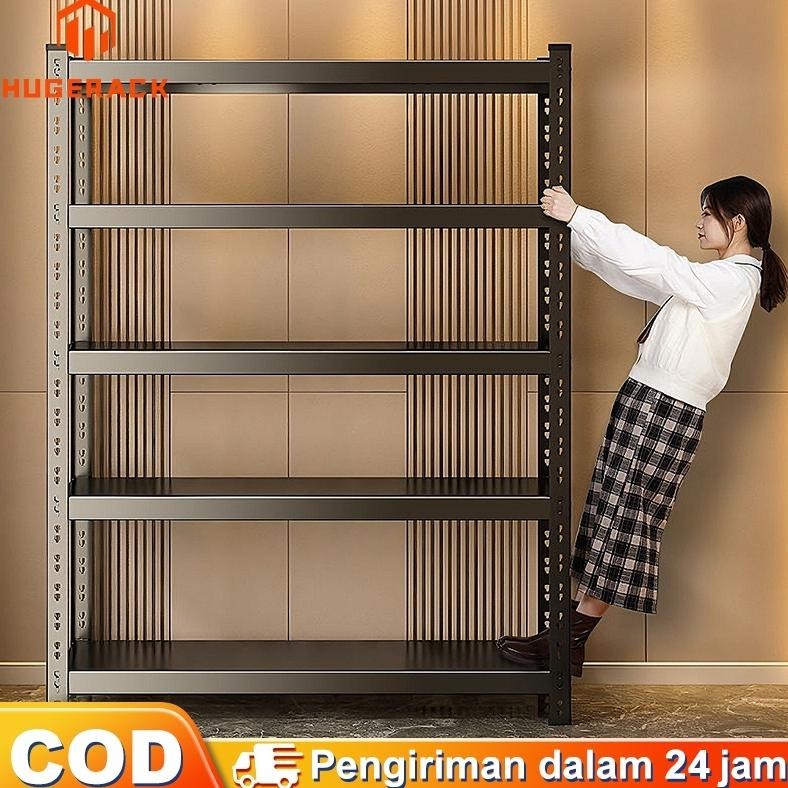 Jual Rak Besi Susun Hitam Rak besi siku 180CM Rak barang Rak gudang Rak ...
