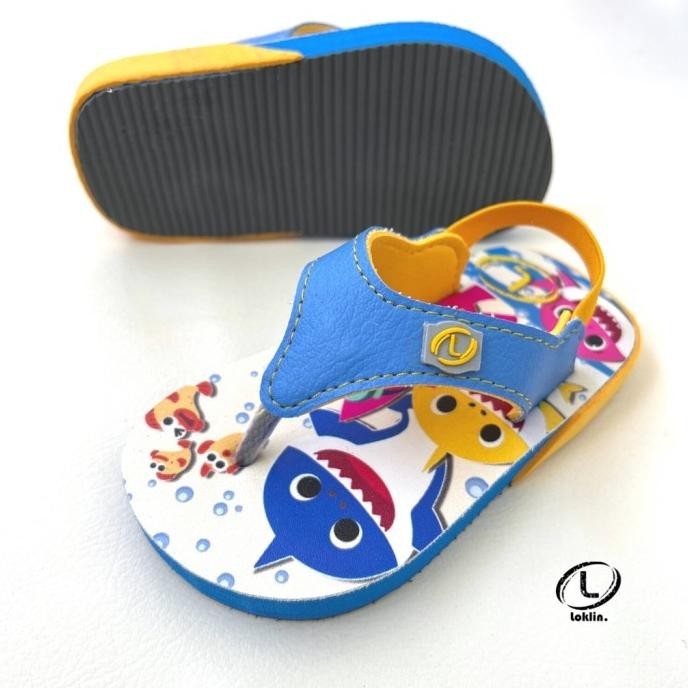 Jual FLIPFLOP LOKLIN / SENDAL JEPIT ANAK / SANDAL BAYI [BABY SHARK] GTT ...