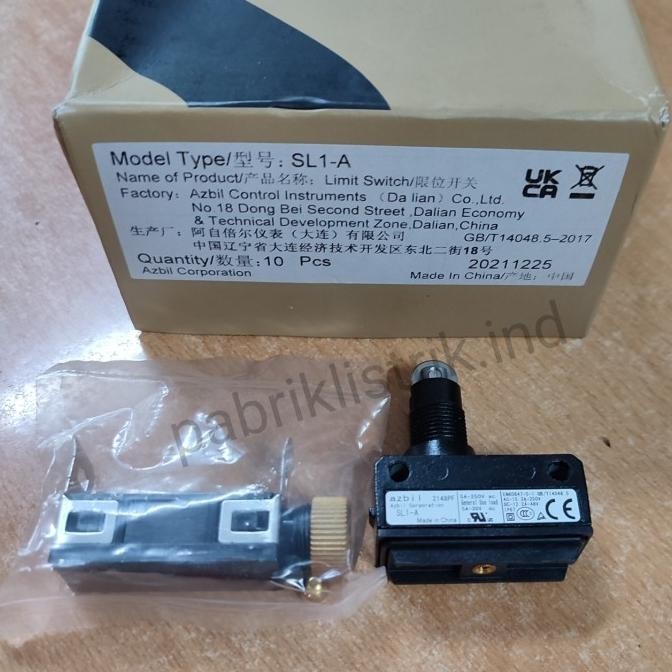 Jual [ Bv ] Limit Switch Sl1 A Azbil Original Oil Resistance Ip67 Equivl D4E 1A20N !! Ready ...