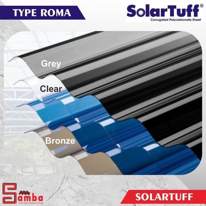 Jual SOLARTUFF ATAP POLYCARBONATE ROMA / ATAP GELOMBANG BULAT | Shopee ...