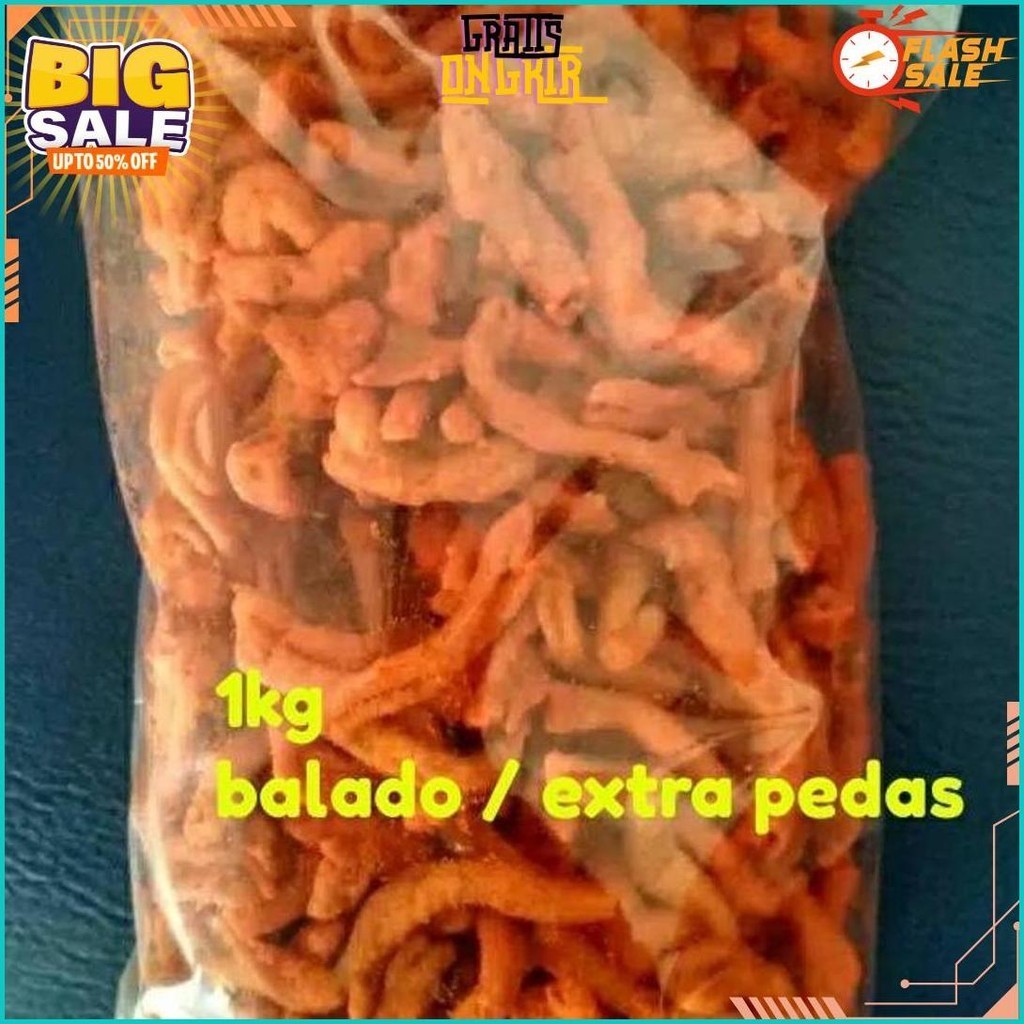 Jual 1Kg Keripik Usus Ayam Jaya Makmur 2 Snack Original Produk | Shopee ...