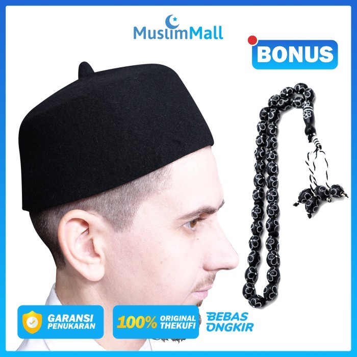 Jual 100% NEW PECI TARBUS WARNA HITAM BAHAN ASLI WOL DOMBA BERMEREK THE ...
