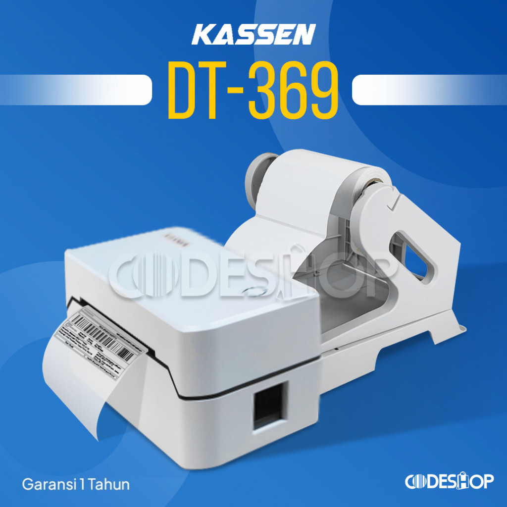 Jual Printer Label Barcode Kassen DT-369 Cetak Direct Thermal 203 DPI ...