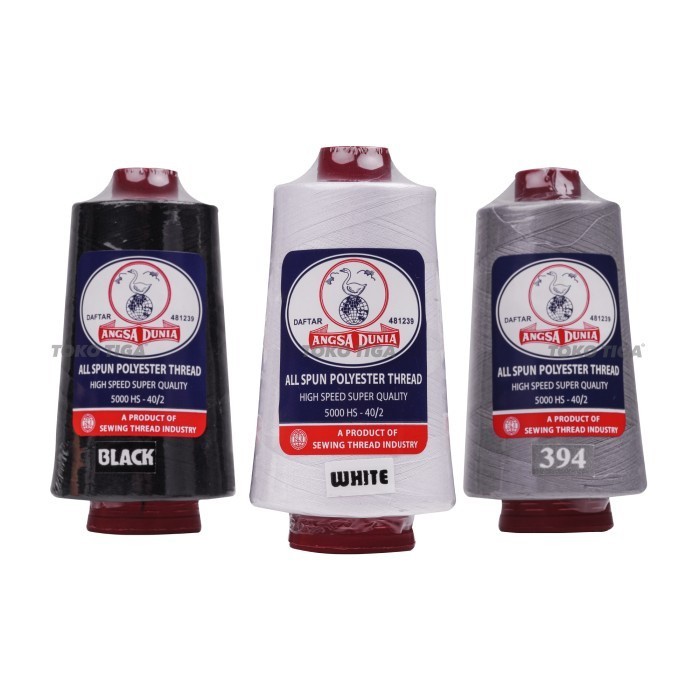 Jual Benang Jahit Polyester 5000 Yard / 4572 Meter 40/2 Merek ANGSA ...