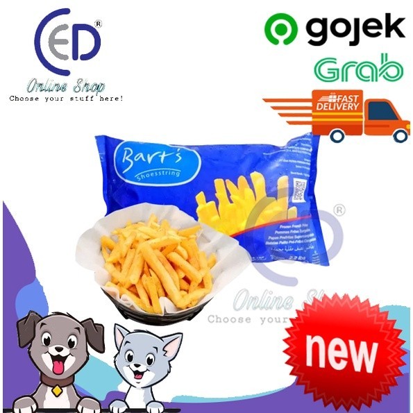 Jual Kentang Goreng Barts shoestring 1kg dan 2.5kg french fries ...