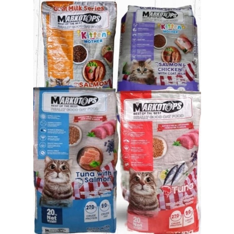 Jual MAKANAN KUCING MARKOTOPS DRY FOOD ADULT & KITTEN 20KG (EKSPEDISI ...