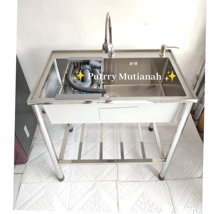 Jual NEW SERIES LARIS SET PORTABLE 75 CM KITCHEN SINK WASTAFEL CUCI ...