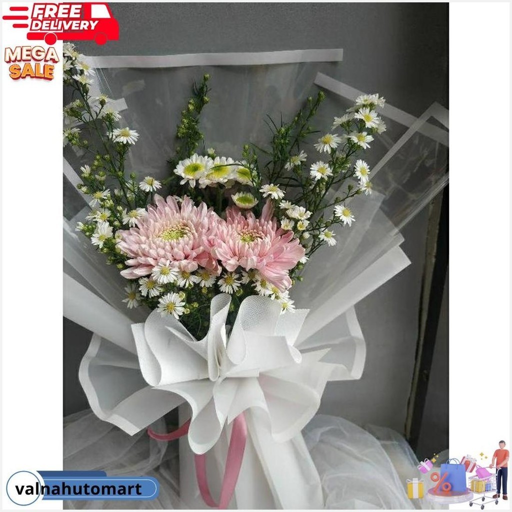 Jual Bouquet Bunga Krisan Asli Segar Fresh Flower Buket Sidang Ulang ...