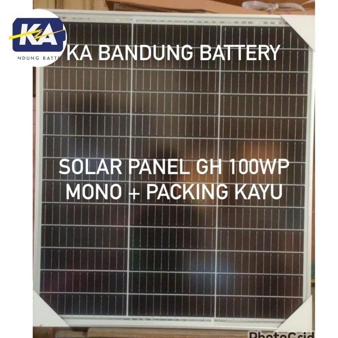 Jual solar panel cell surya module GH 100 wp 100wp 12v 12 v MONO murah ...