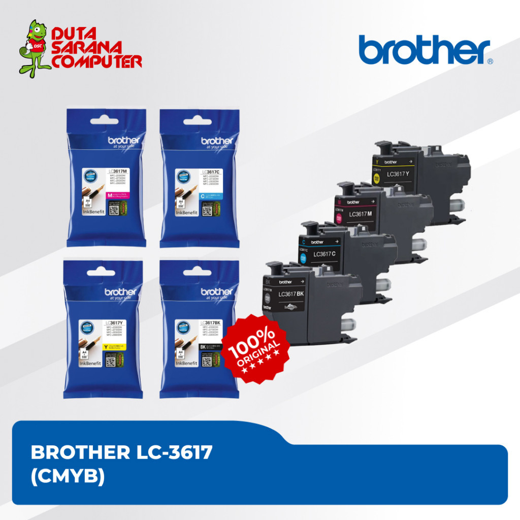 Jual Brother LC-3617 Catridge LC 3617 Black Cyan Magenta Yellow ...